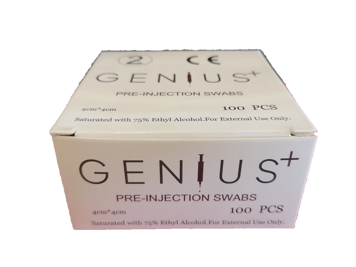 Genius Pre-Injection Swabs 75% Ethyl Alcohol - Box of 100 – All Day ...