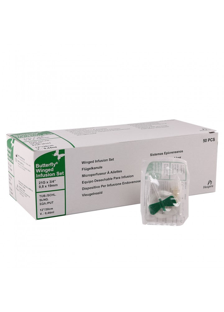 Abbott Butterfly Winged Needle Infusion Set 21G x 19mm (Green) – All ...
