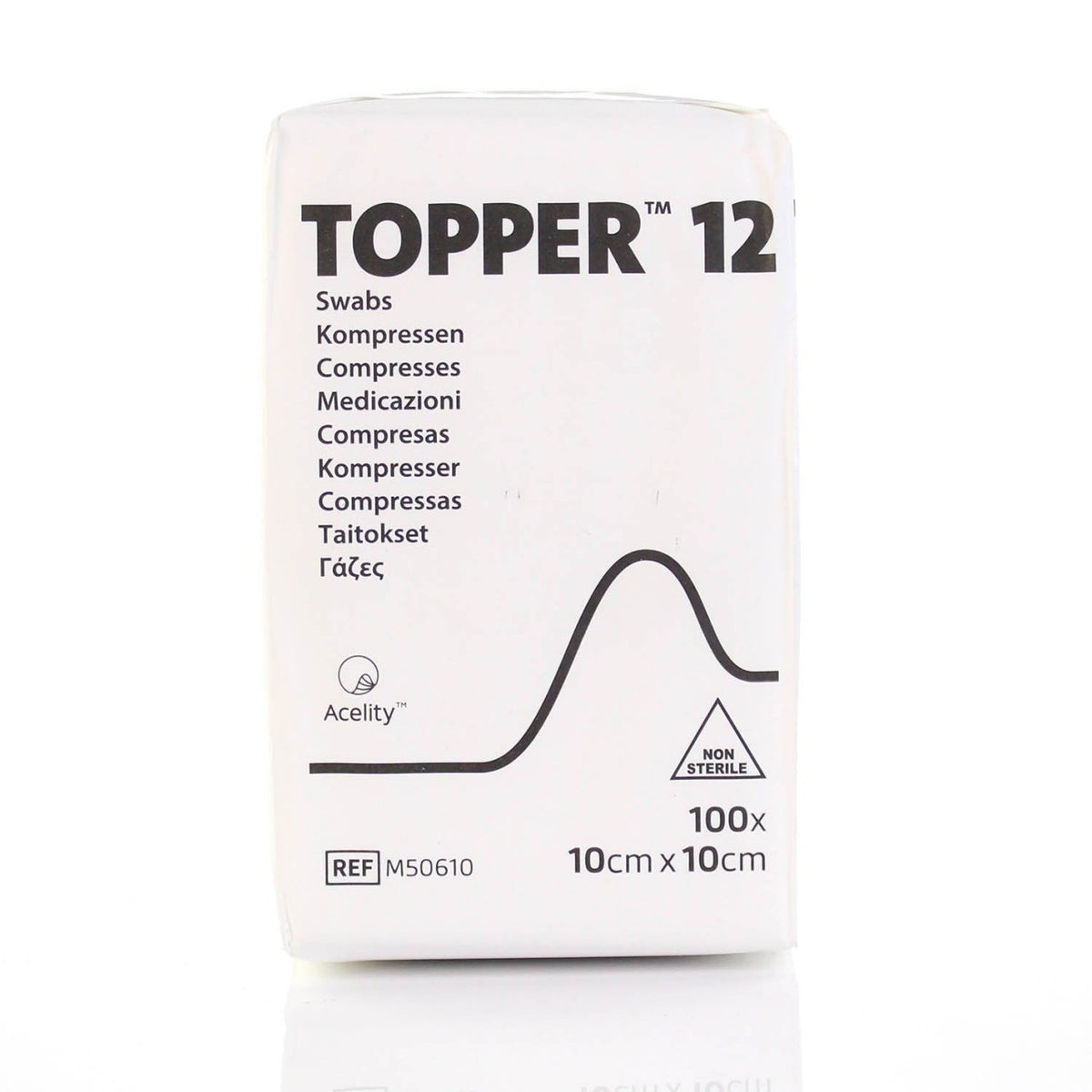 J&J Topper 12 Non Sterile Gauze Swabs 10cm x 10cm 6ply - Pack of 100 ...